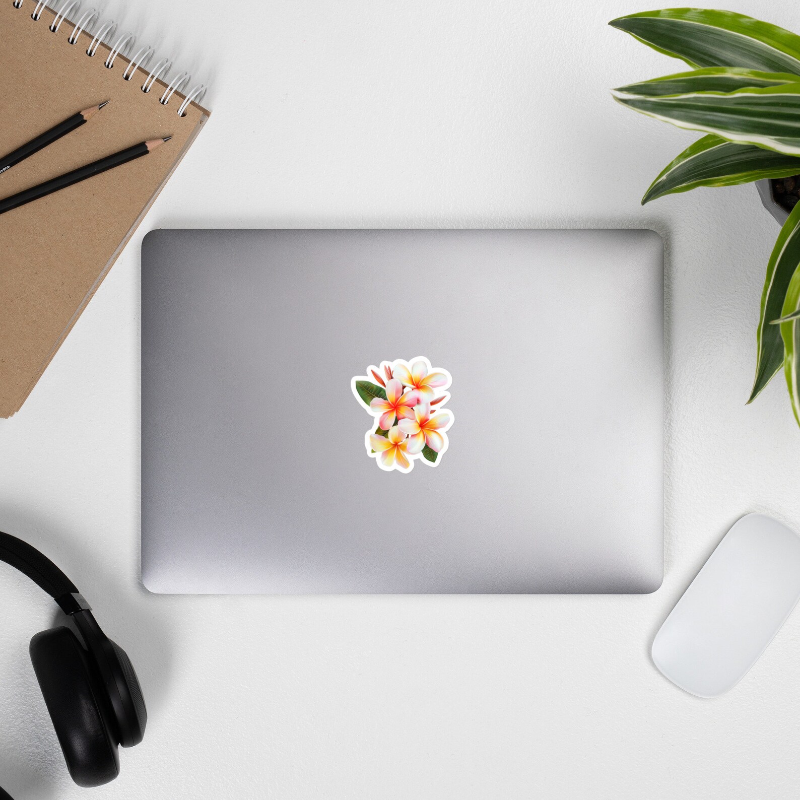 Tropical Plumeria Flower Sticker - Exotic Floral Decal, Perfect for ...