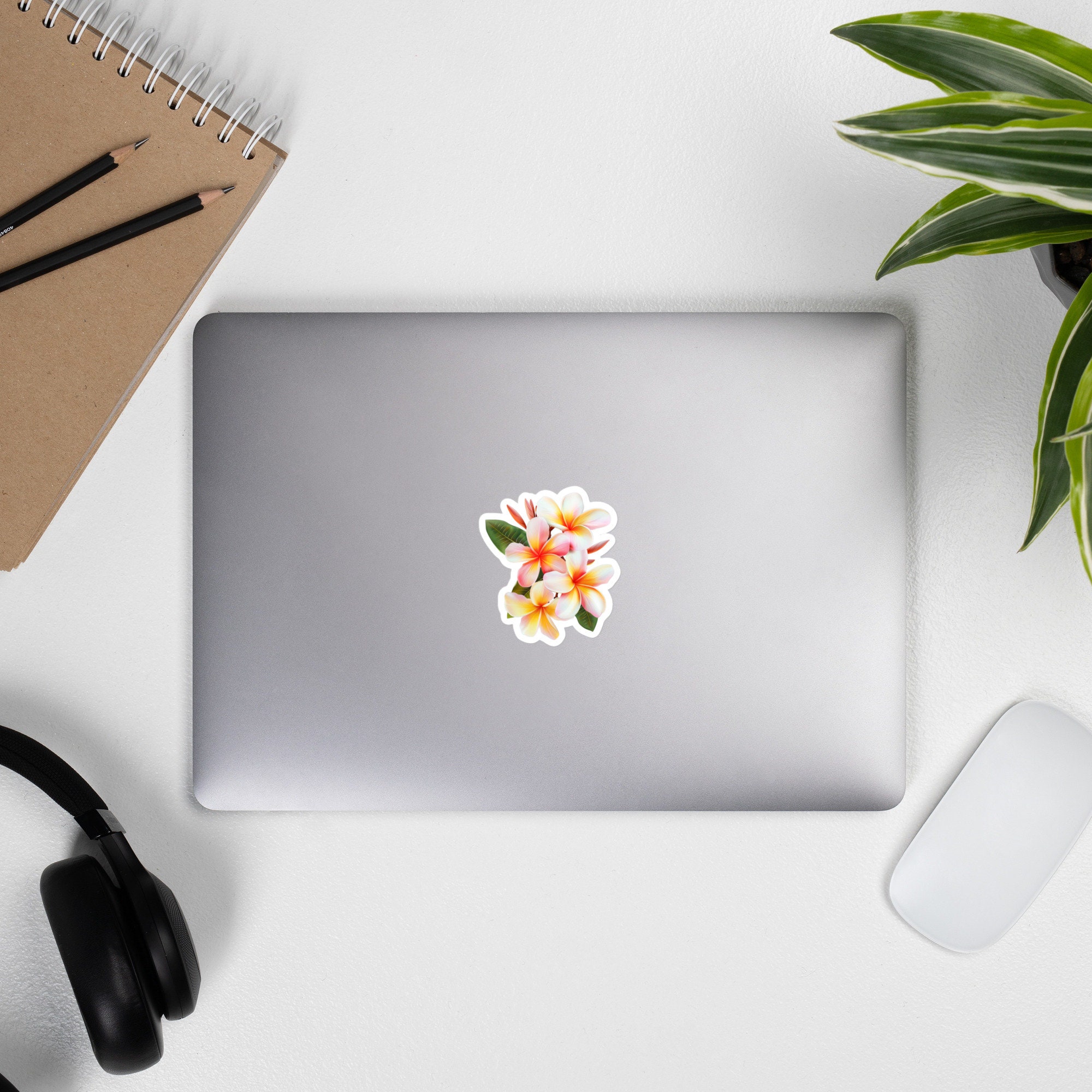 Tropical Plumeria Flower Sticker - Exotic Floral Decal, Perfect for ...