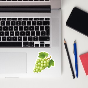 Green Grape Vinyl Sticker – Fruit Wine Decal for Laptops, Journals ...