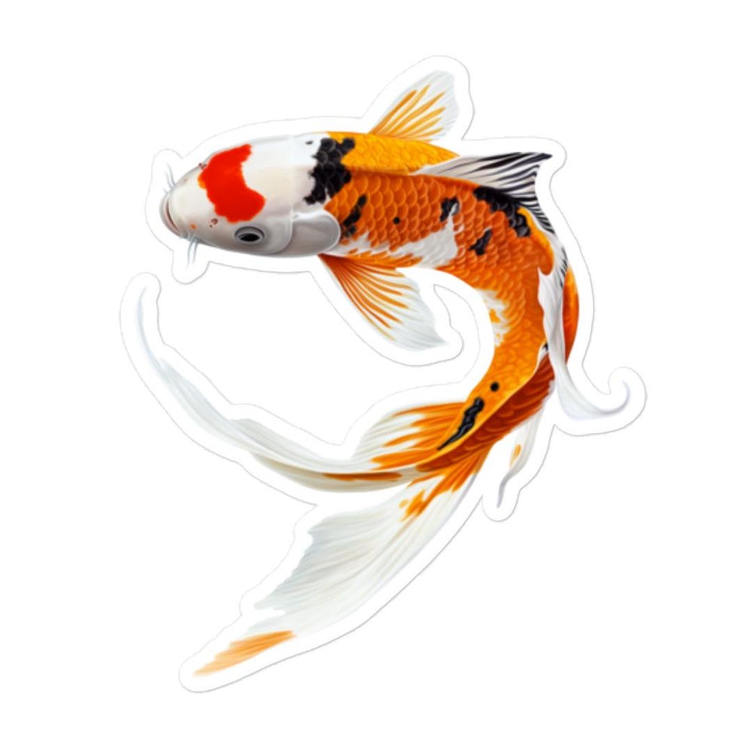 Koi Fish Vinyl Sticker – Waterproof Decal for Laptops, Water Bottles ...