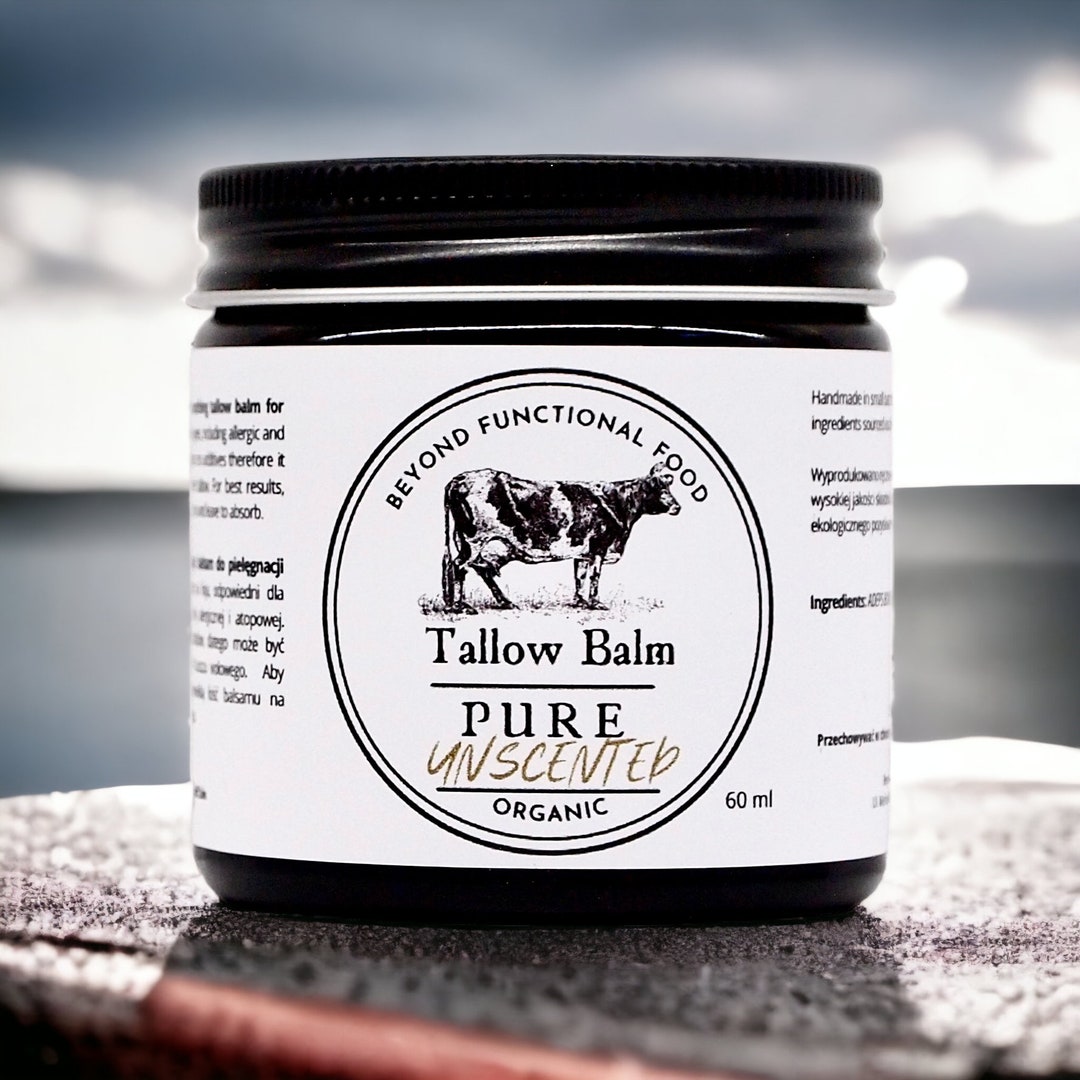 Tallow PURE - 100% Grass-fed Organic Beef Tallow Balm/cream, Unscented ...
