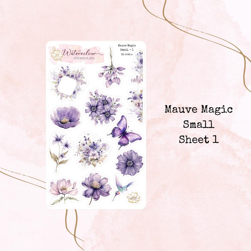 Watercolour Stickers - Etsy