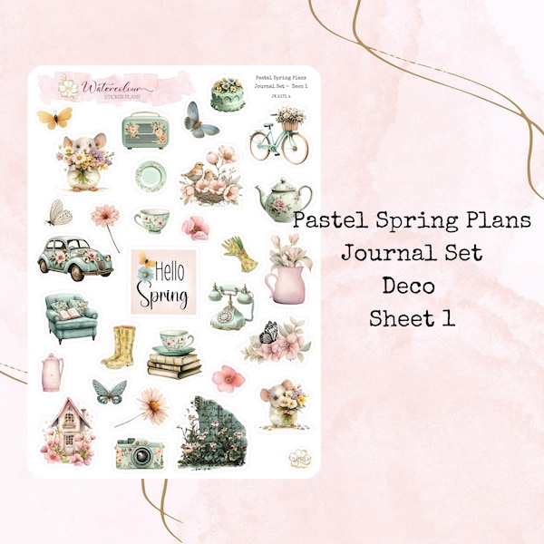 Spring Stickers - Etsy
