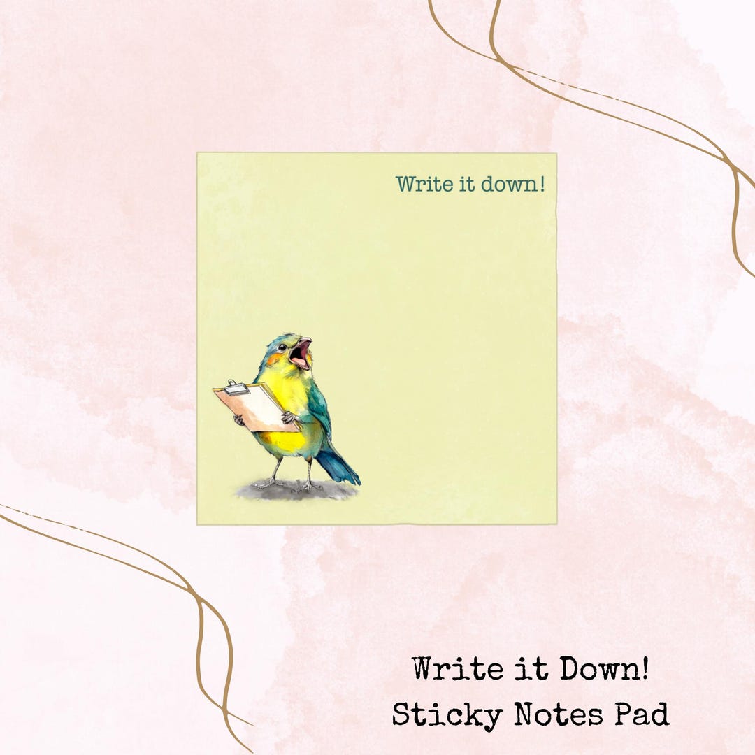 Sticky Notes Pad - Write It Down - Post It Brand - Etsy