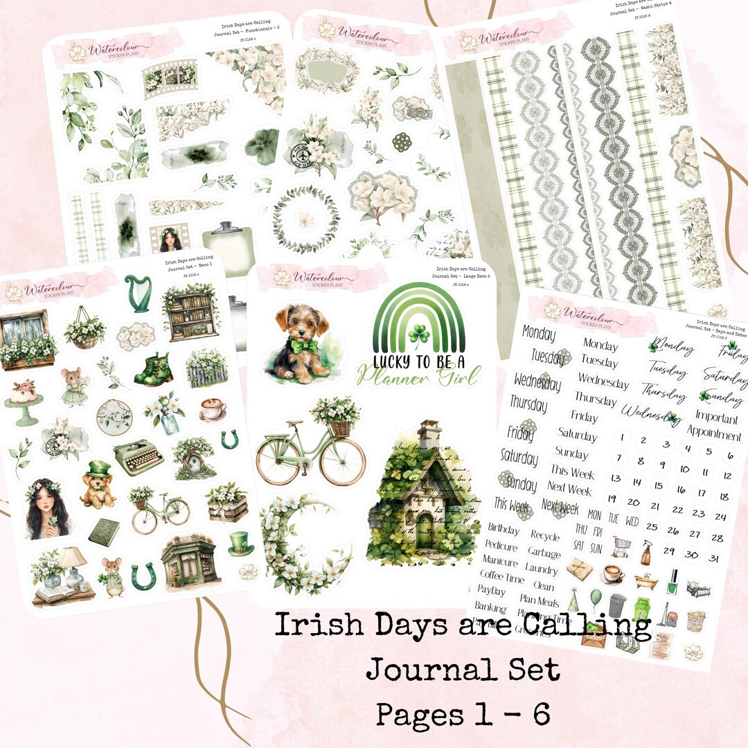 Irish Days Are Calling Journal Sticker Set * Irish Stickers * St ...