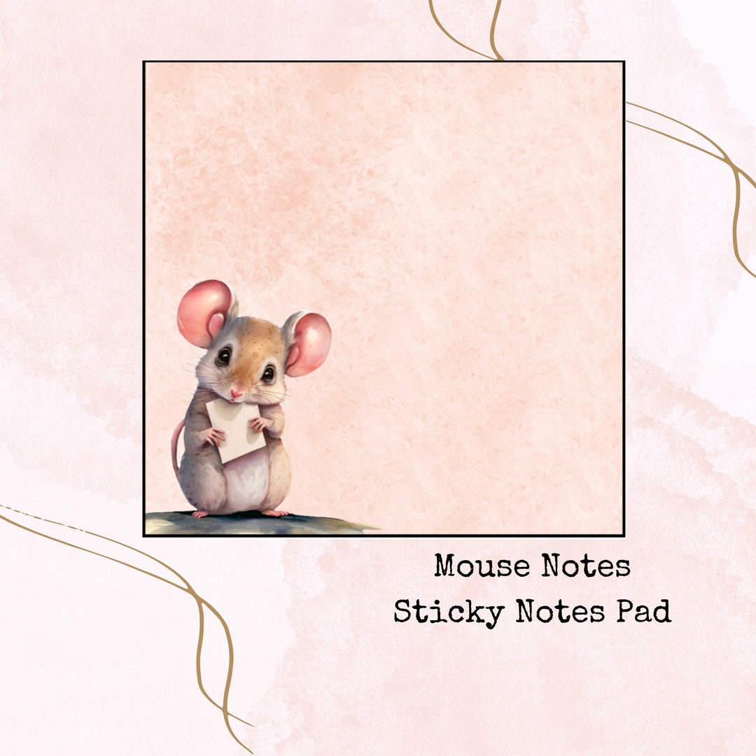 Mouse Notes Sticky Notes Sticky Note Pad Sticky Notes Note Pad Mouse ...