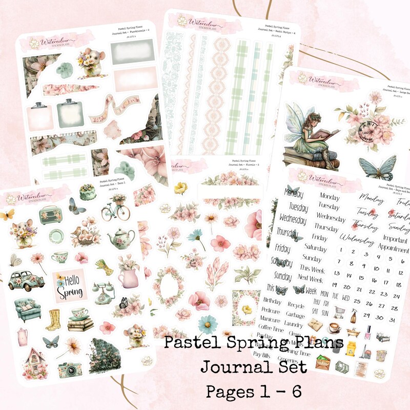 Spring Stickers - Etsy