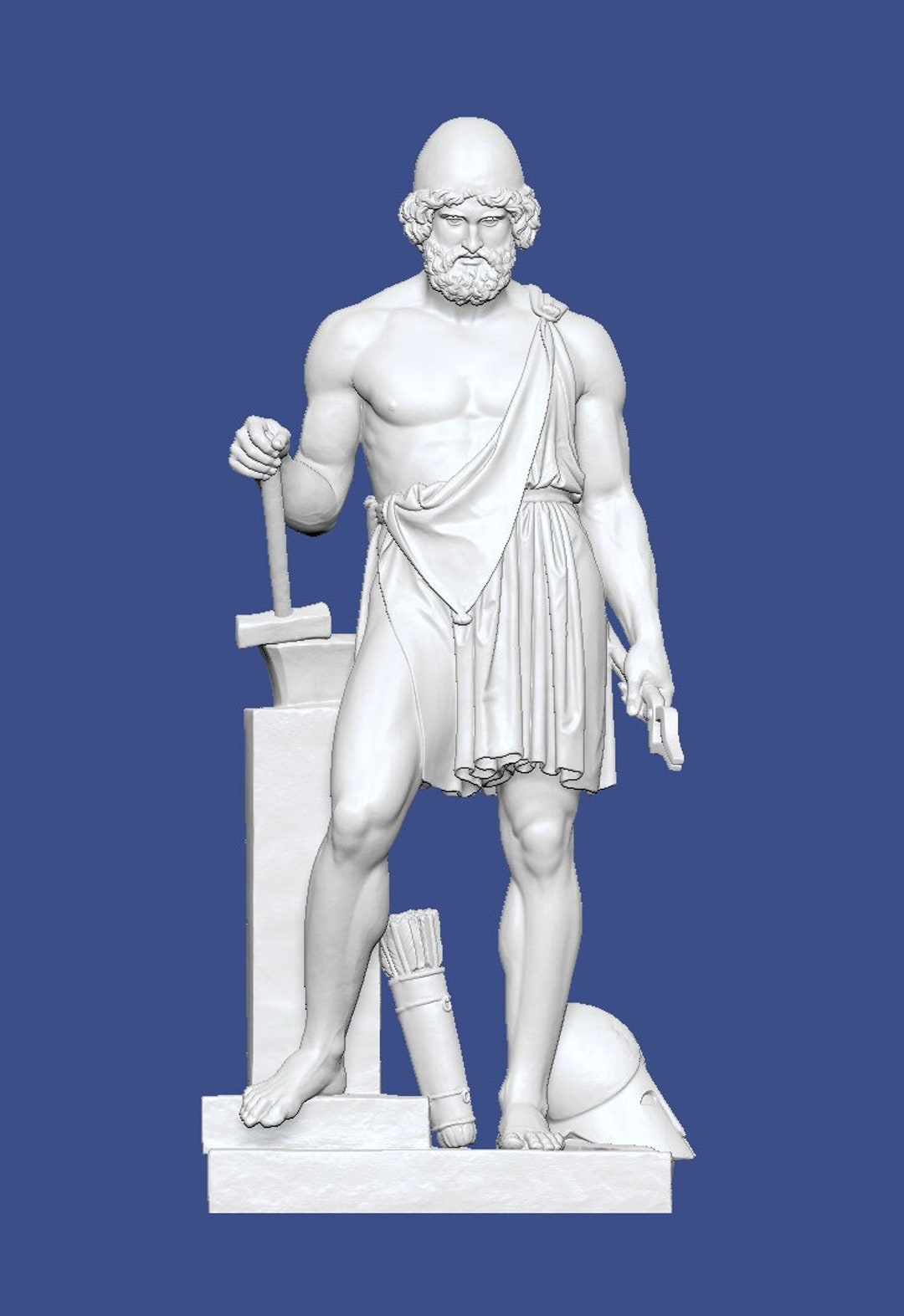 Hephaestus, Greek God of the Forge 3D Printed Statue - Etsy
