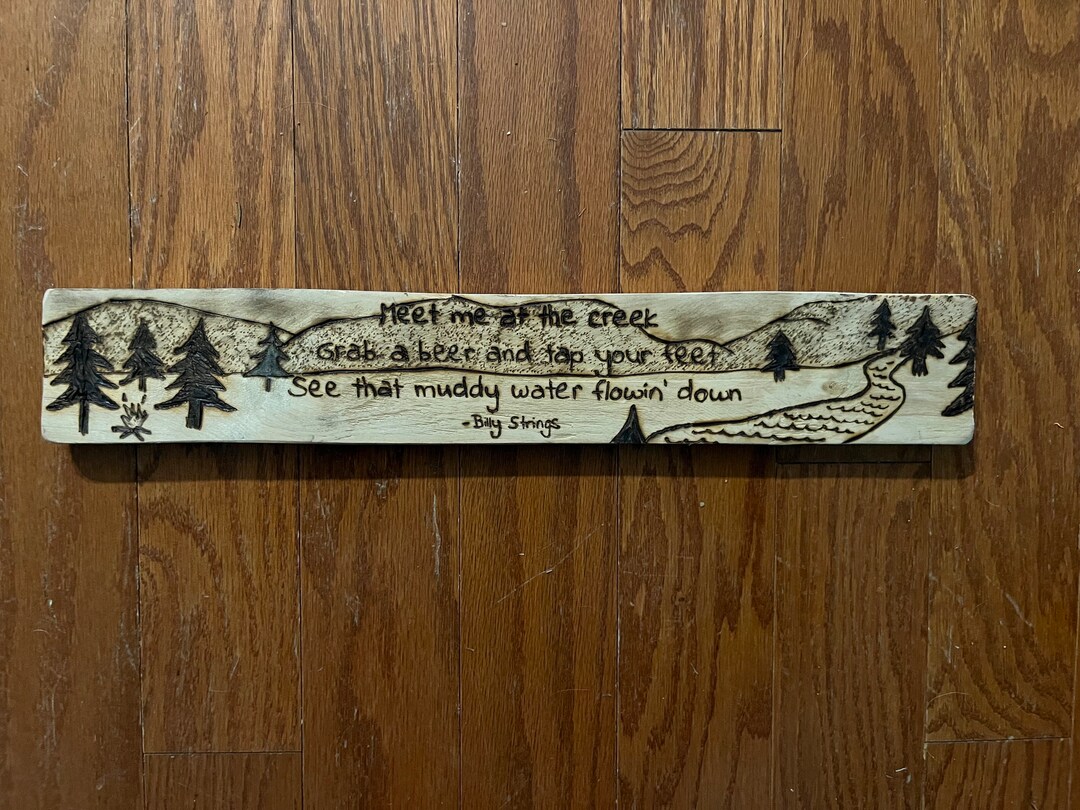 Wall-mounted Wooden Plaque *billy Strings Creek Edition* - Etsy