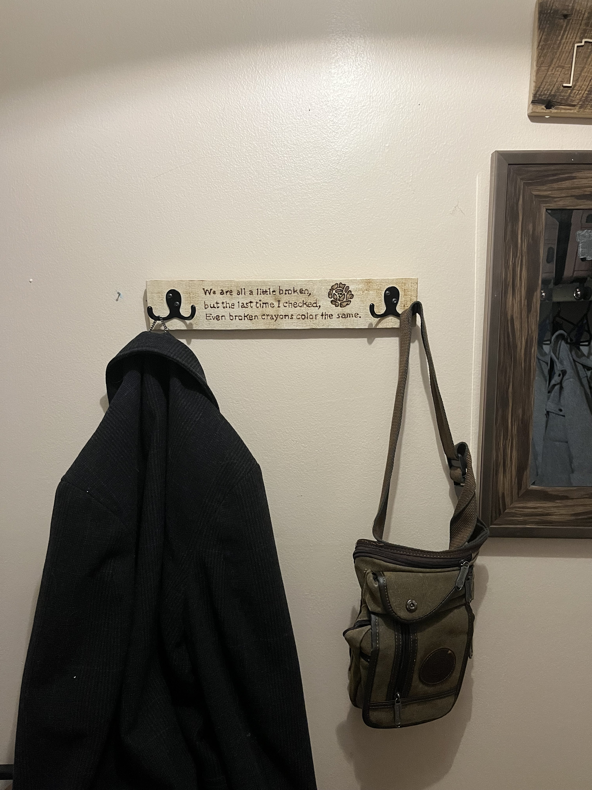 Wall-mounted Wooden Coat Key Rack - Etsy