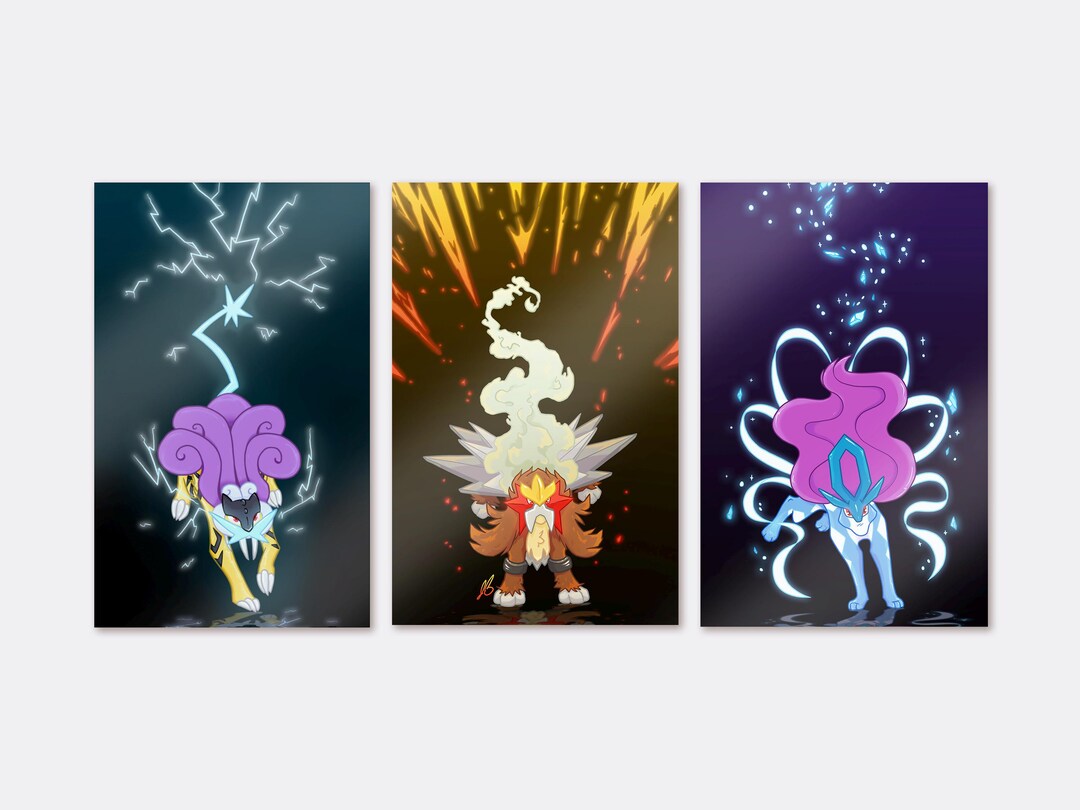 PKMN Legendary Beast Posters 11"x17" - Etsy