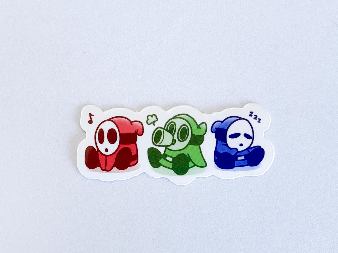 Shy Guy Sticker 3" | Super Mario - Etsy