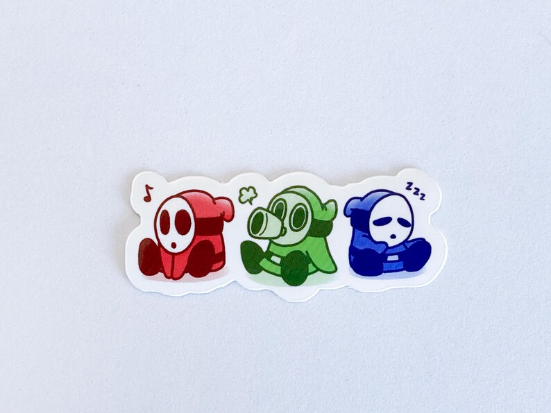 Shy Guy Sticker 3" | Super Mario - Etsy