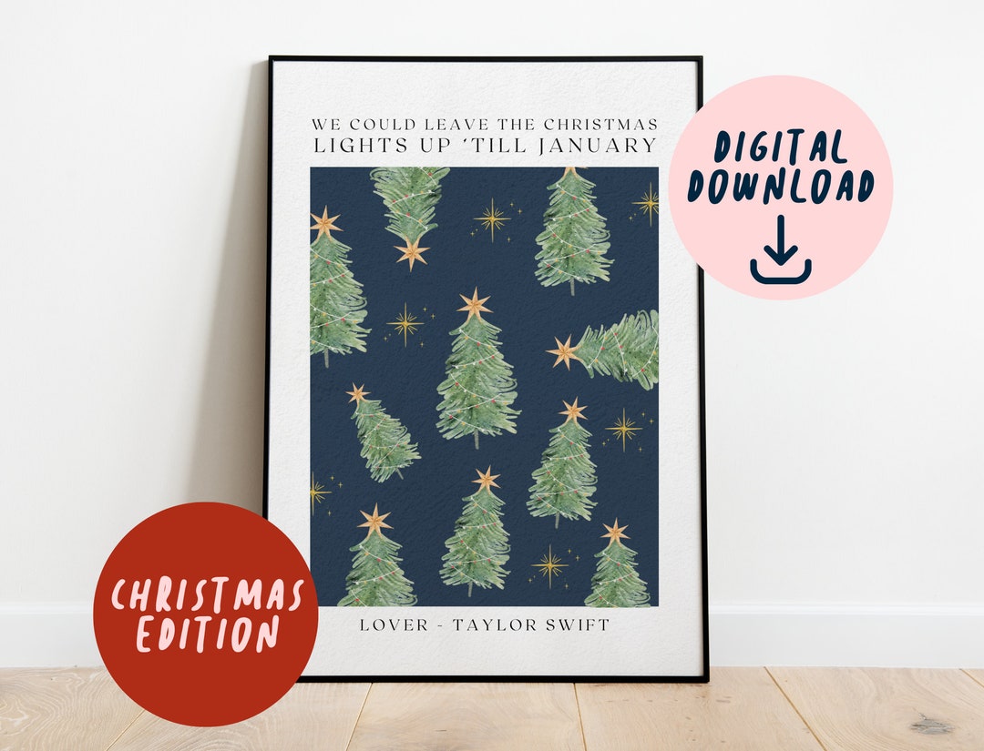 Taylor Swift Lover Poster Taylor Swift Christmas Print Ty - Etsy