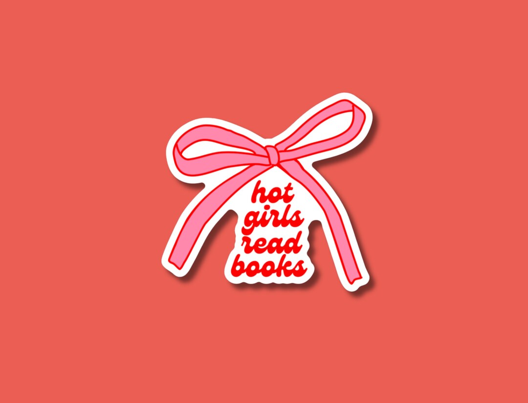 Hot Girls Read Books Sticker - Etsy