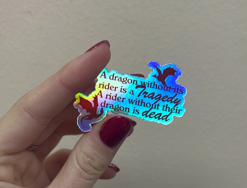 Fourth Wing Sticker, Iron Flame, Rebecca Yarros, Dragons, Dragon Rider ...