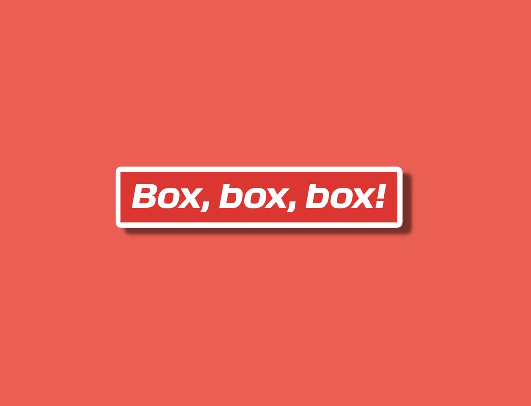 Box, Box, Box! Sticker, F1 Sticker - Etsy