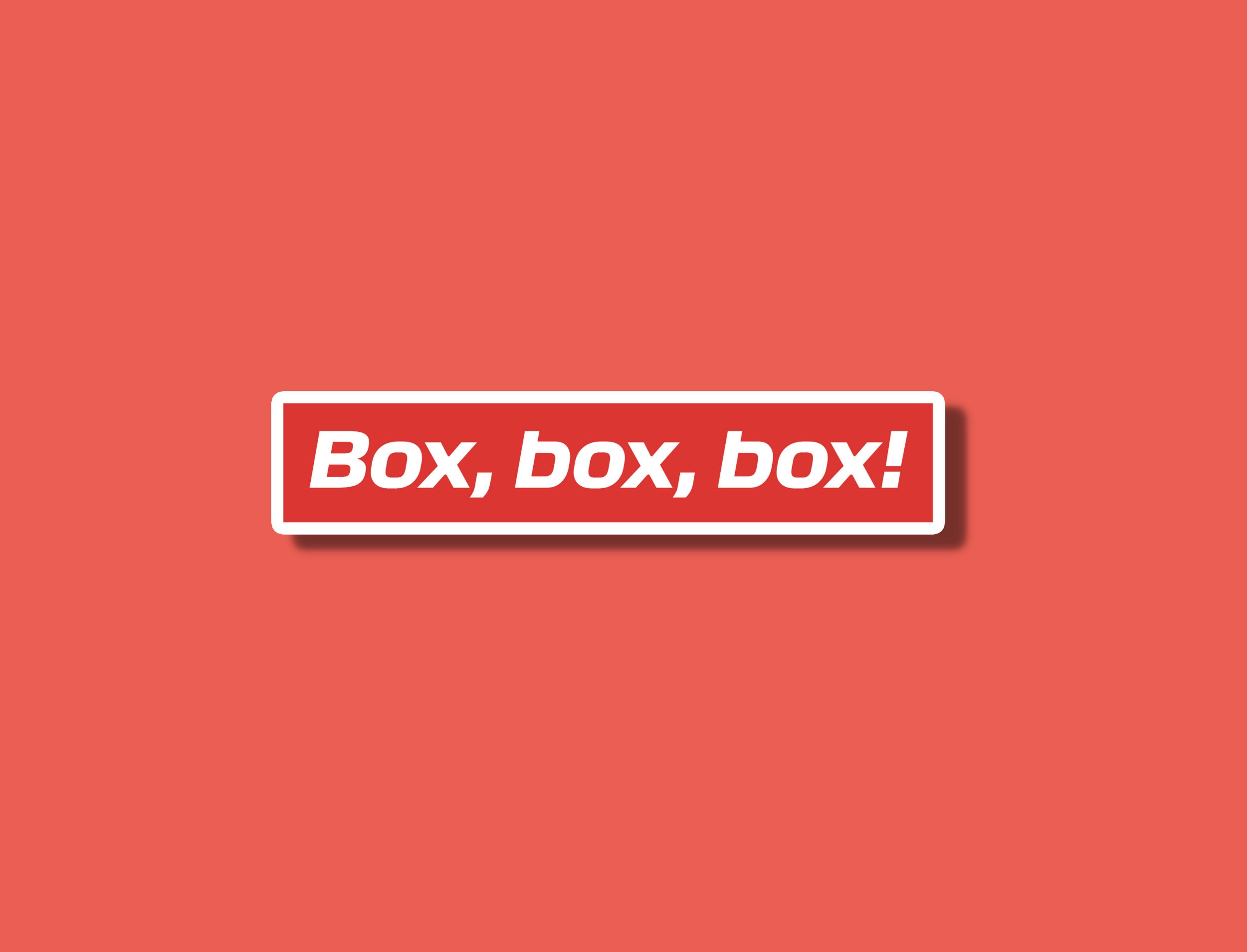 Box Box Box Sticker F1 Sticker - Etsy