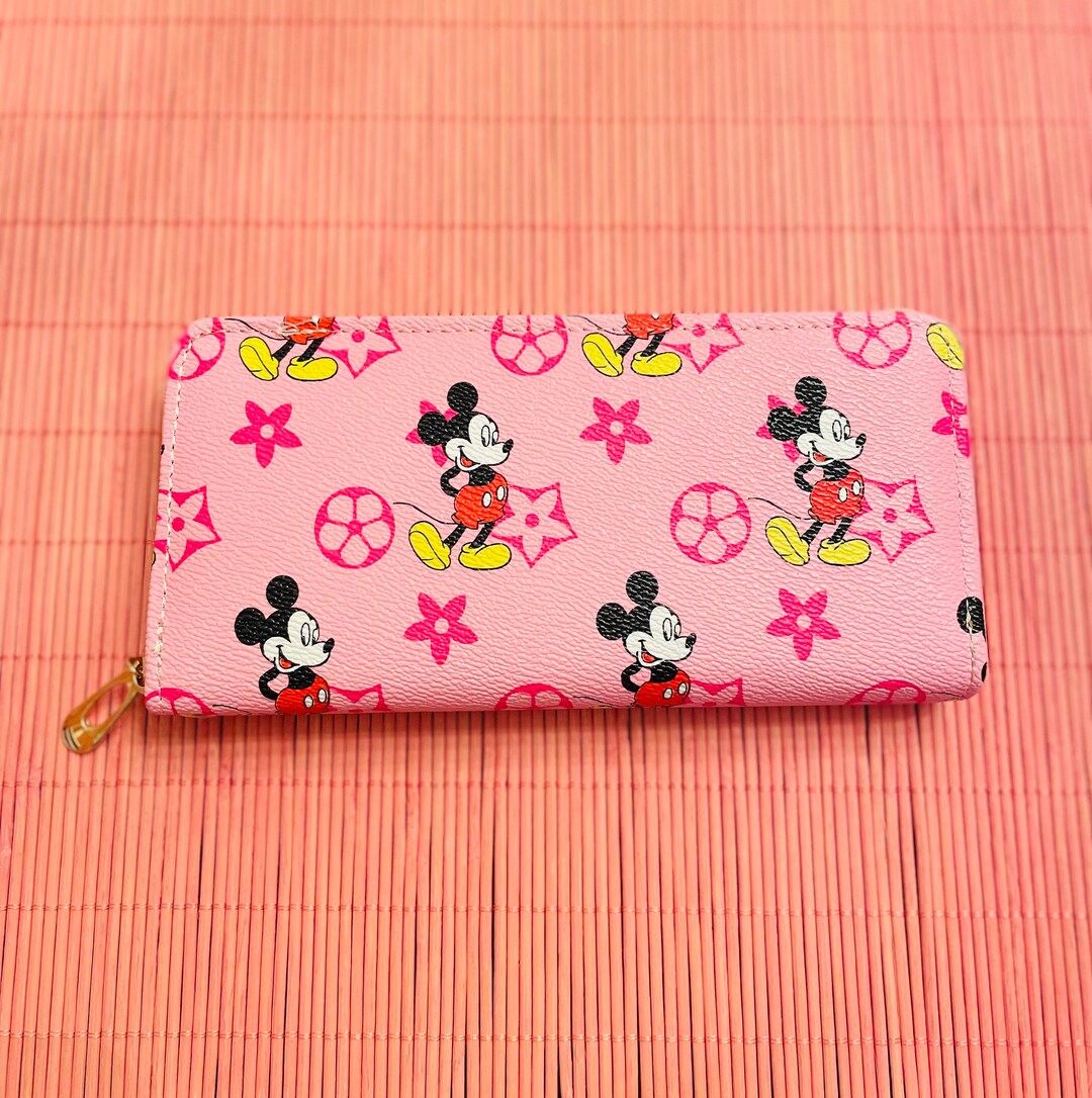 Luxury Style Mickey Mouse Wallet Credit Card Wallet Zipper Wallet ...