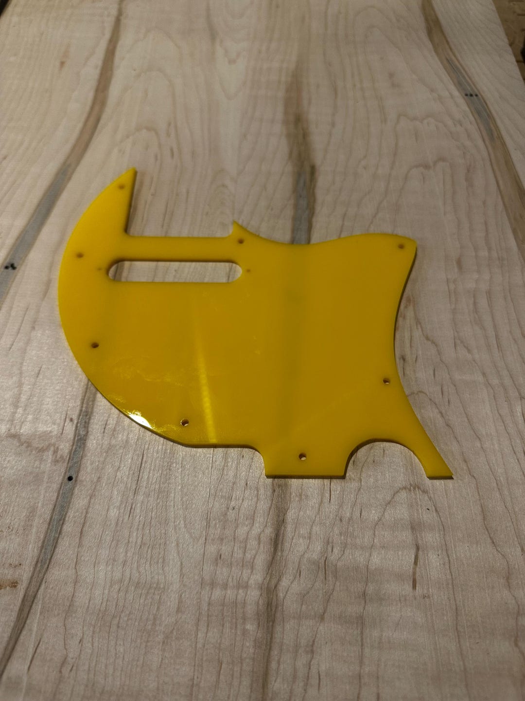 Yellow Acrylic Telecaster Pickguard – 3mm Semi-translucent, Laser Cut ...