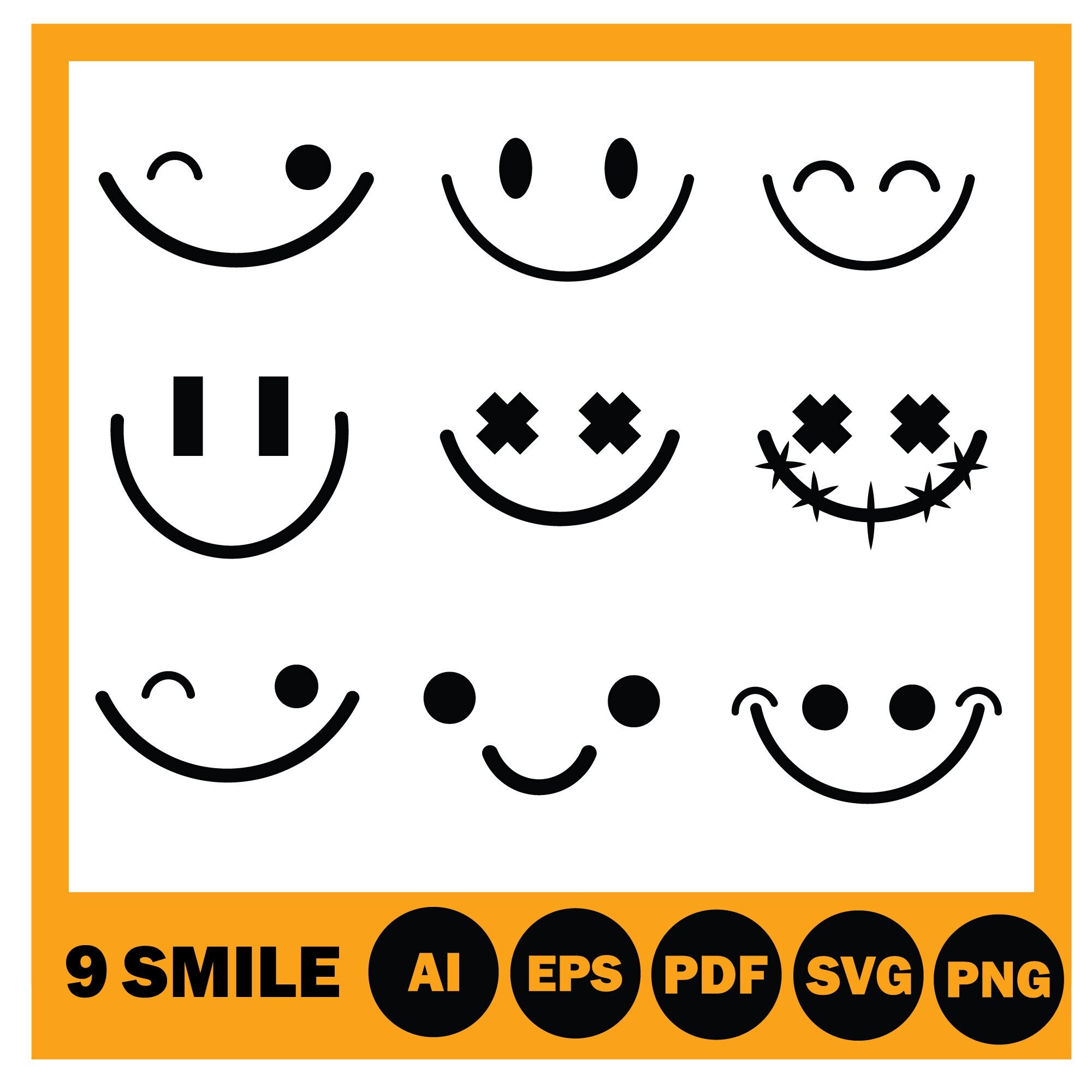 Smiley Face Bundle Smiley Face Svg Bundle Smiley Face Svg - Etsy