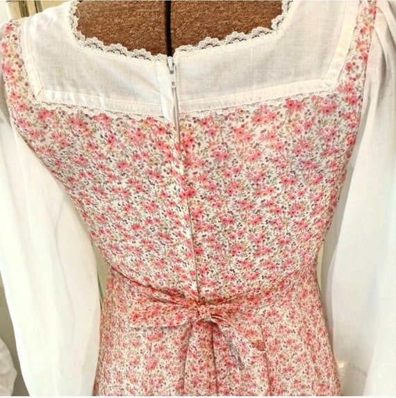 Rare 70S cotton pink calico Jessica McClintock Gunne … - Gem