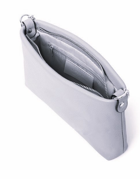 Real Leather Silver Leather Bag, Silver Crossbody Bag, Silver Shoulder ...