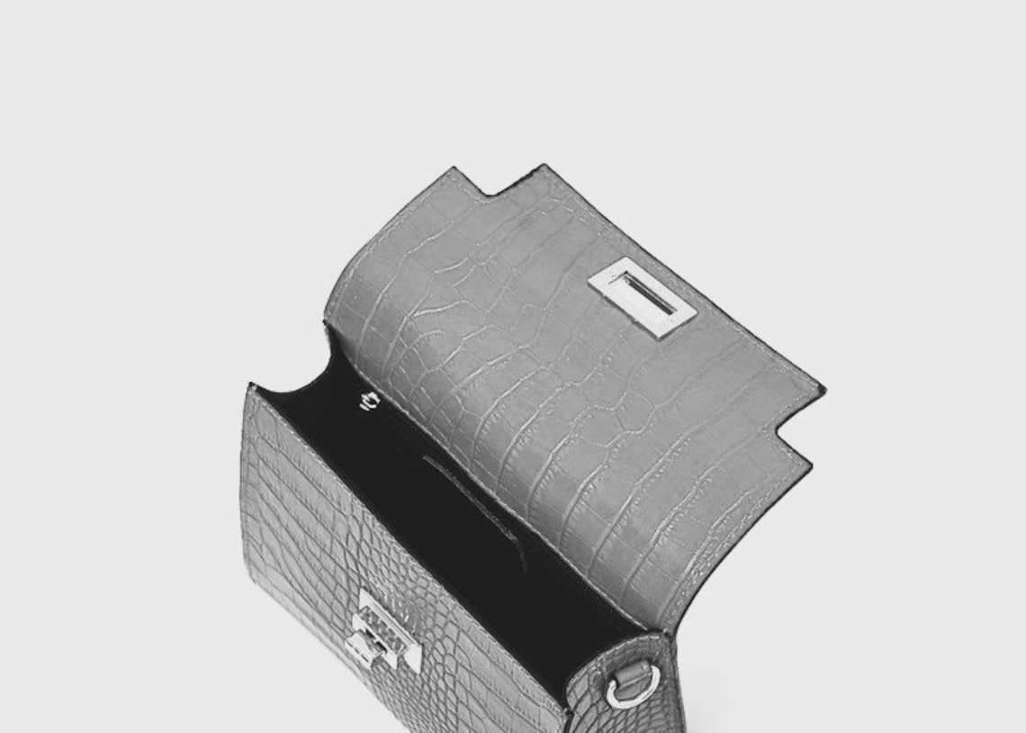 Real Leather Navy Crossbody Bag Navy Shoulder Bag Navy Designer Style ...