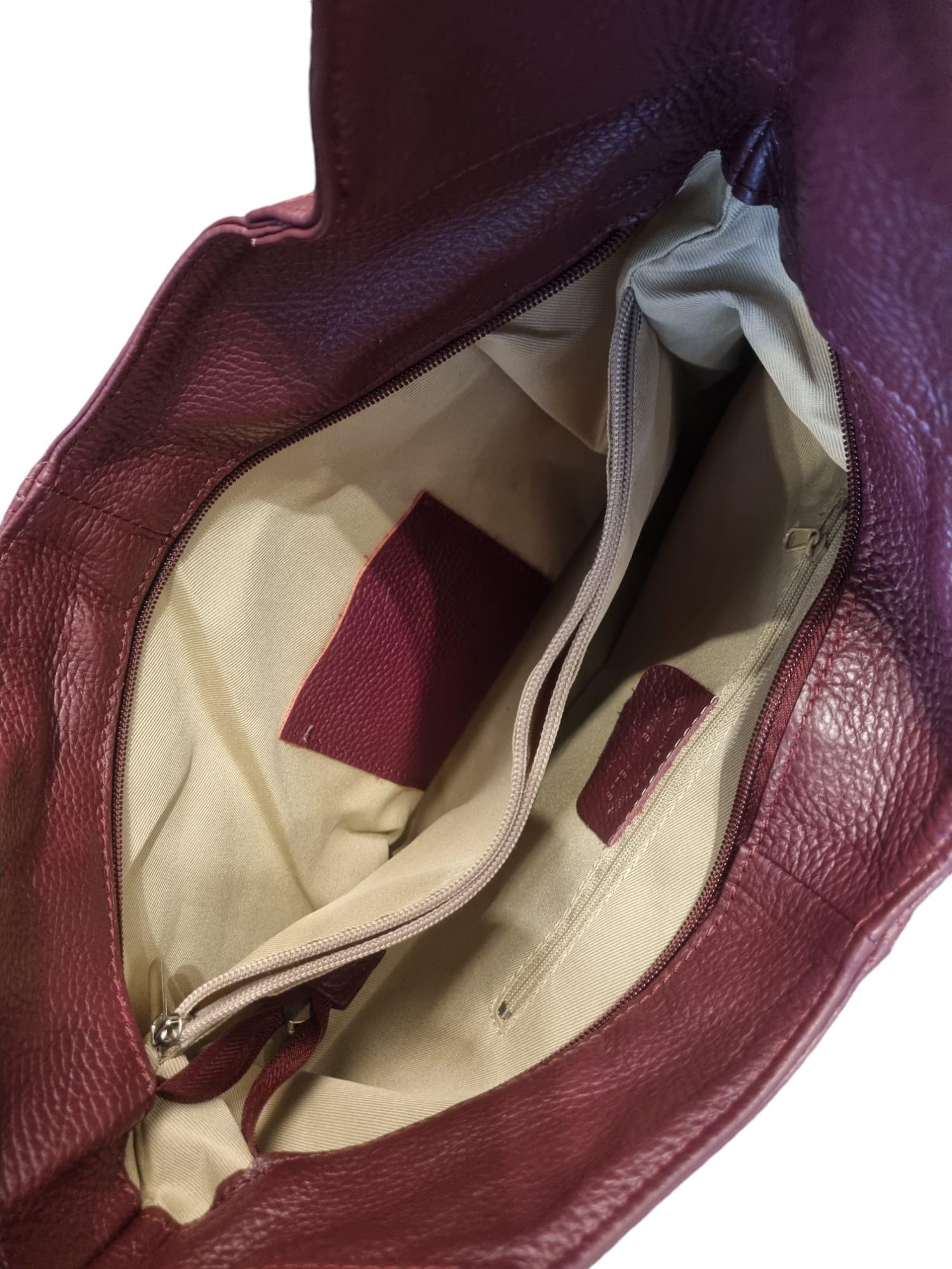 Real Italian Leather Burgundy Slouch Bag Burgundy Tote Bag Burgundy ...