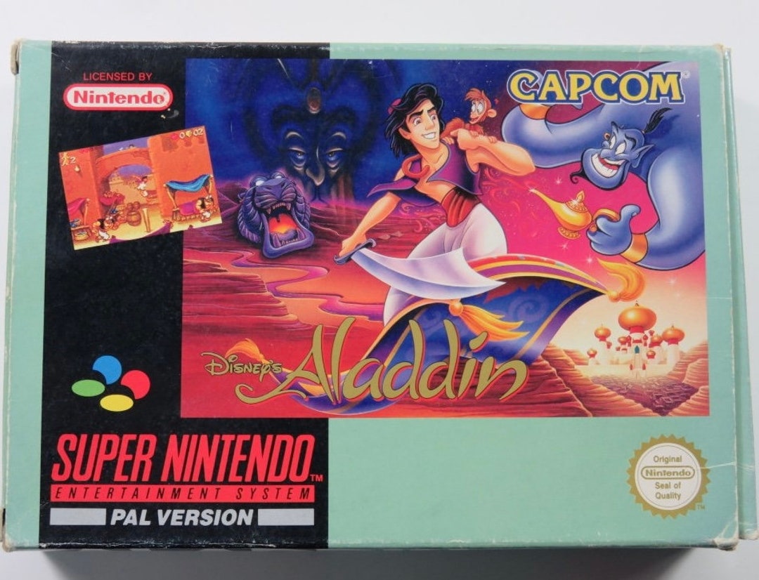 Super Nintendo Aladdin Snes Original Vintage Game - Etsy