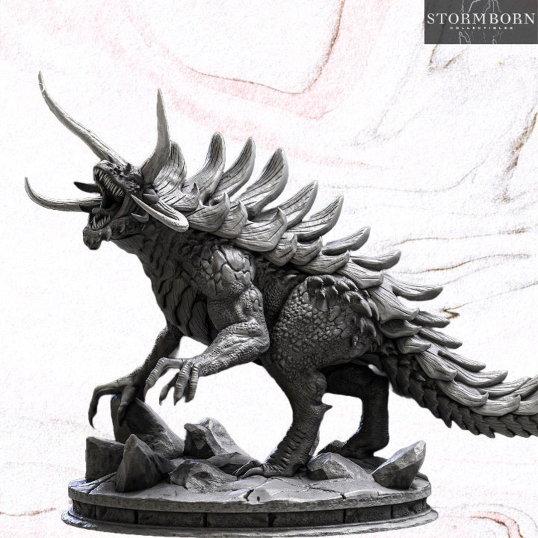 Tarrasque - Miniature - 6.6 Inch Tall - D&D - Stormborn Collectibles - Etsy