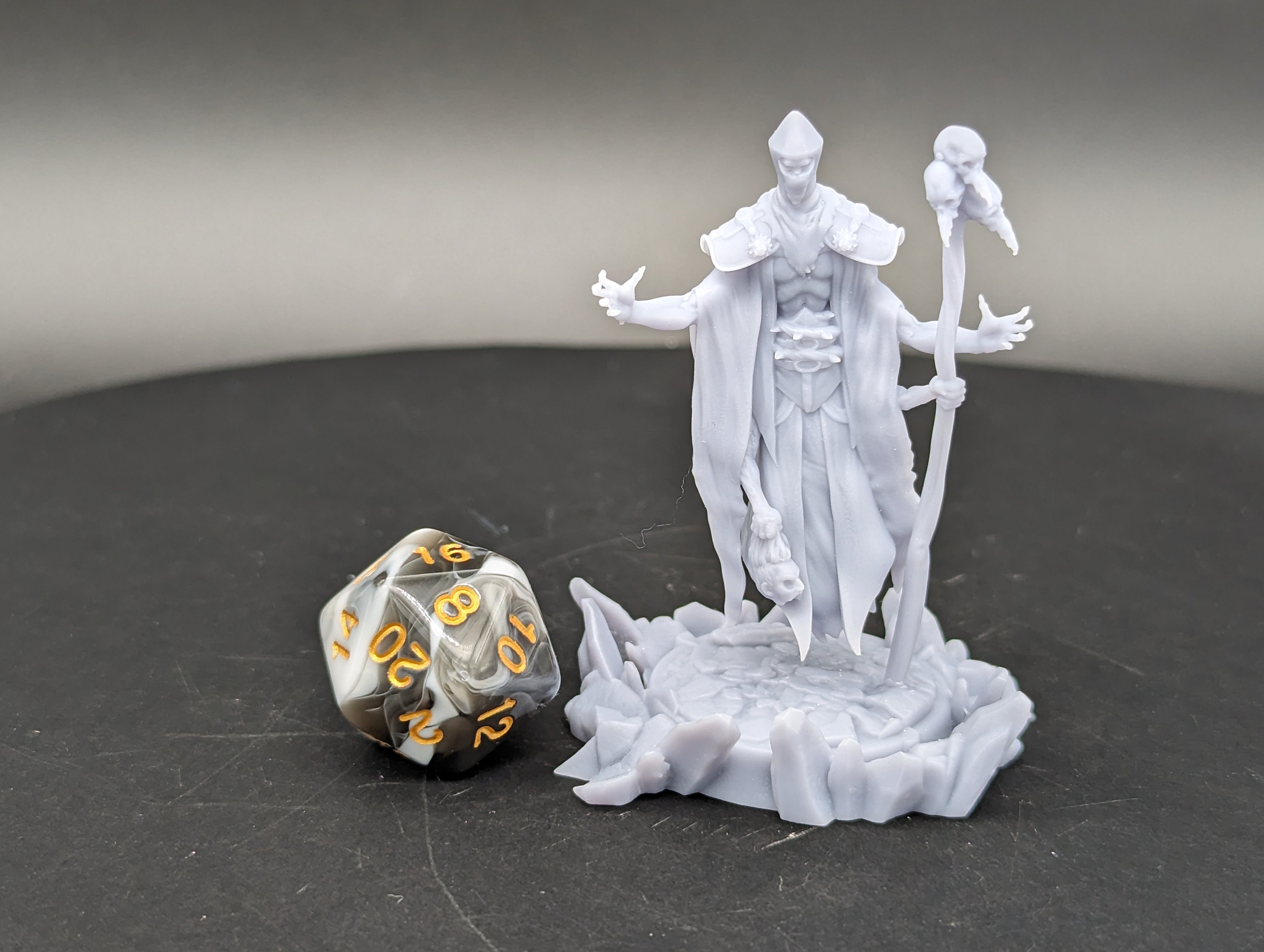 Death Mage Necromancer Undead Dinoworld 32 Mm Miniature D&D Pathfinder ...