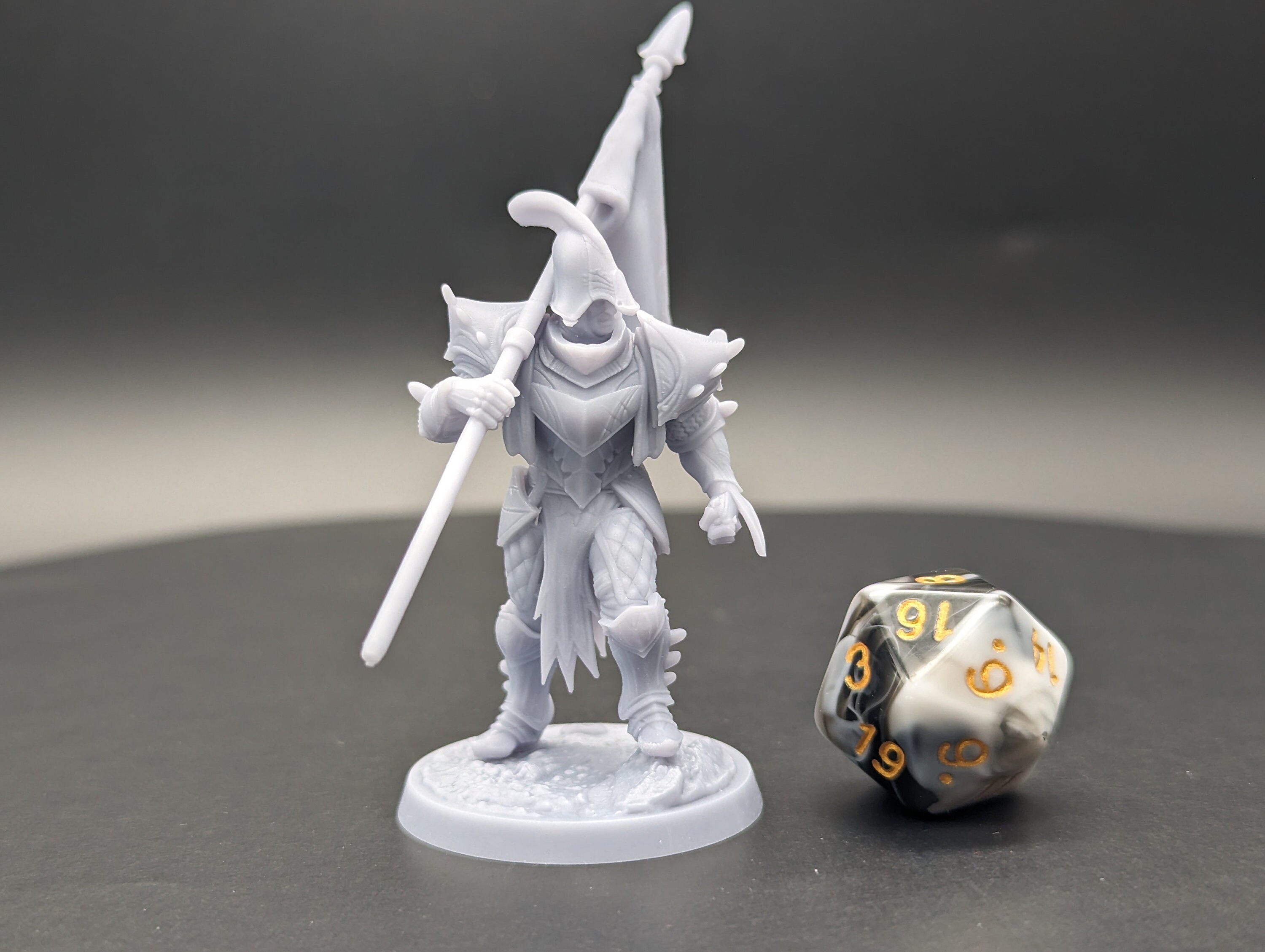 Human Lancer - Banner Bearer - Dinoworld - 32 Mm Miniature - D&D ...