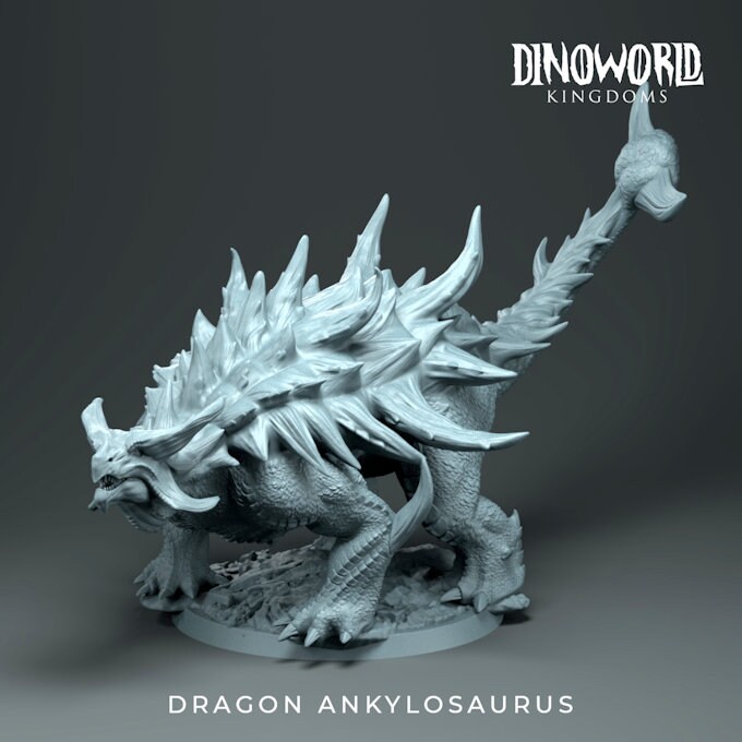 Dino Ankylosaurus - Beast - Creature - Dinoworld - 32 Mm Miniature - D ...