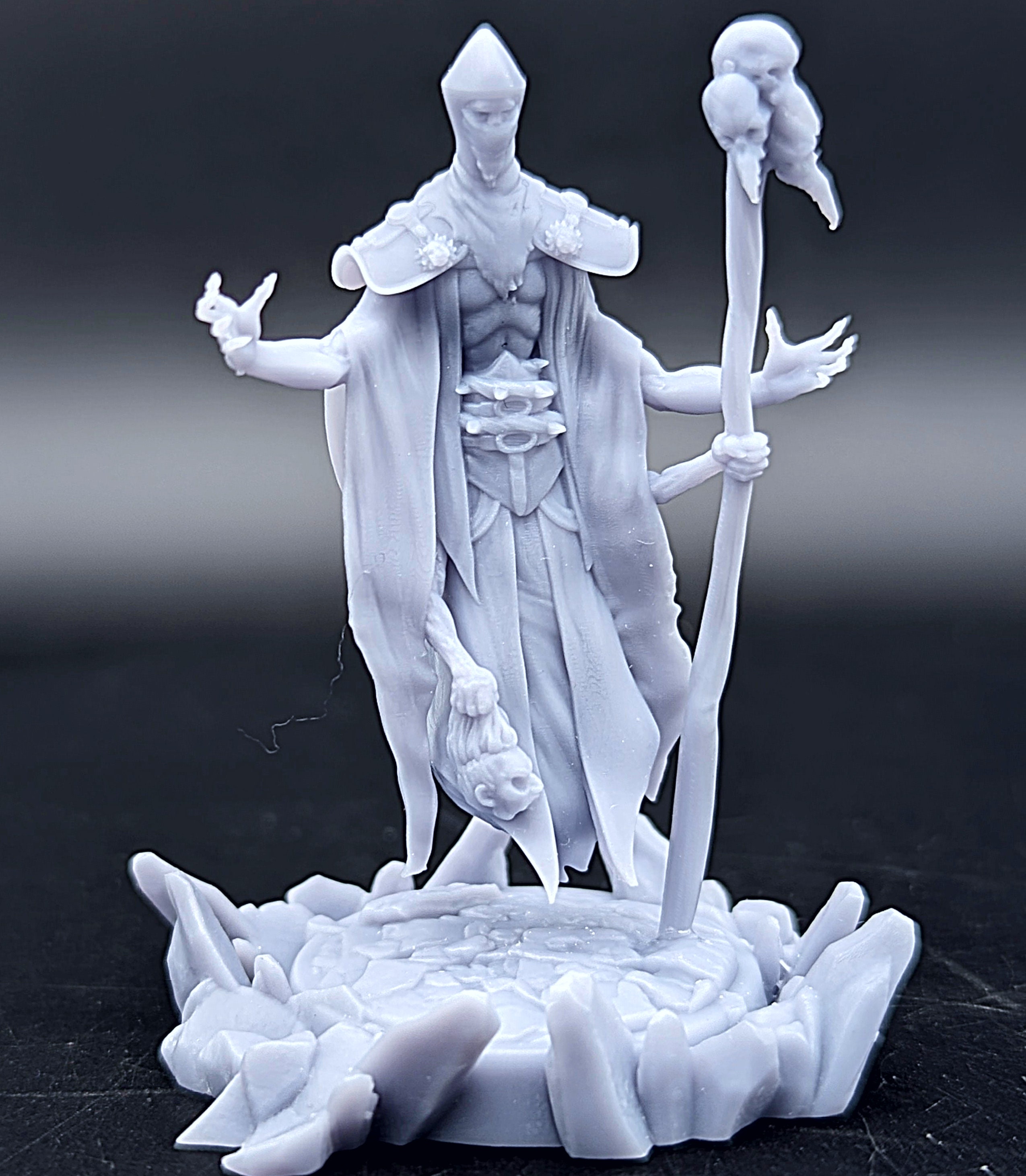 Death Mage Necromancer Undead Dinoworld 32 Mm Miniature D&D Pathfinder ...