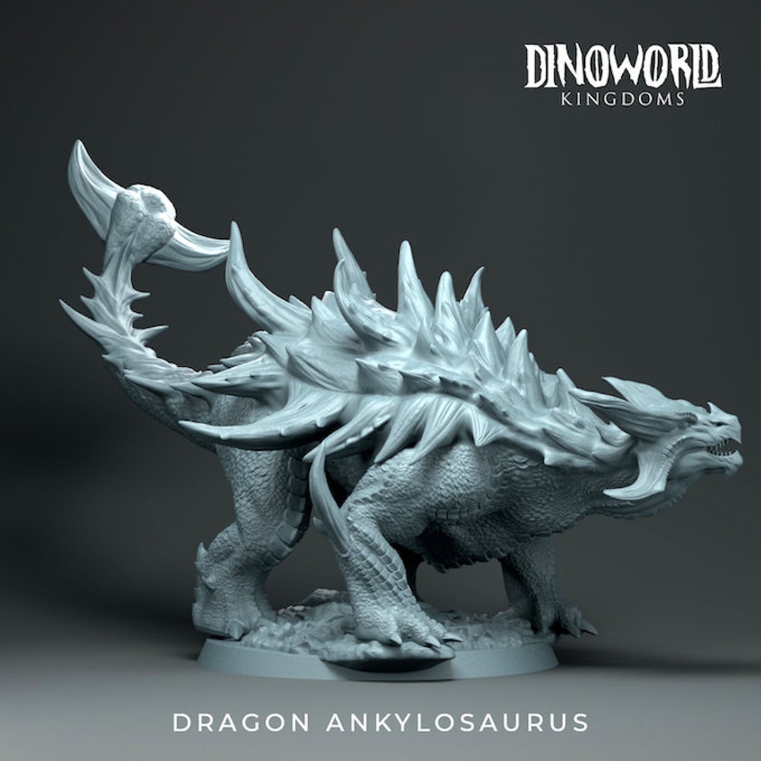 Dino Ankylosaurus - Beast - Creature - Dinoworld - 32 Mm Miniature - D ...