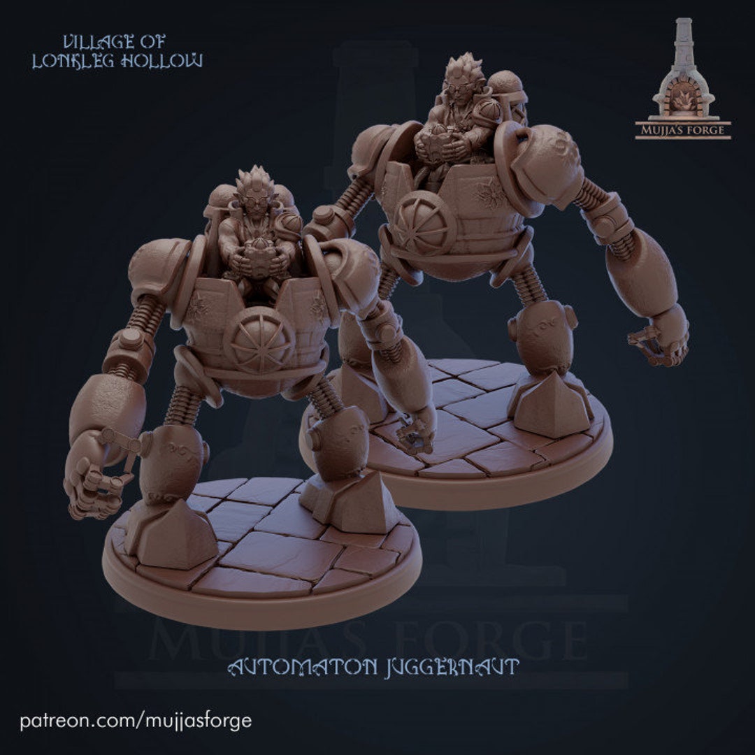 Juggernaut - 32 Mm Miniature - Wizard Tikerer & Automatons - Mujja's ...