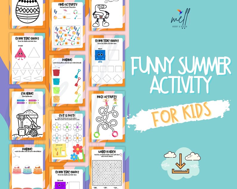 Printable Summer Activities for Kids 20 PAGES Digital Download Summer ...