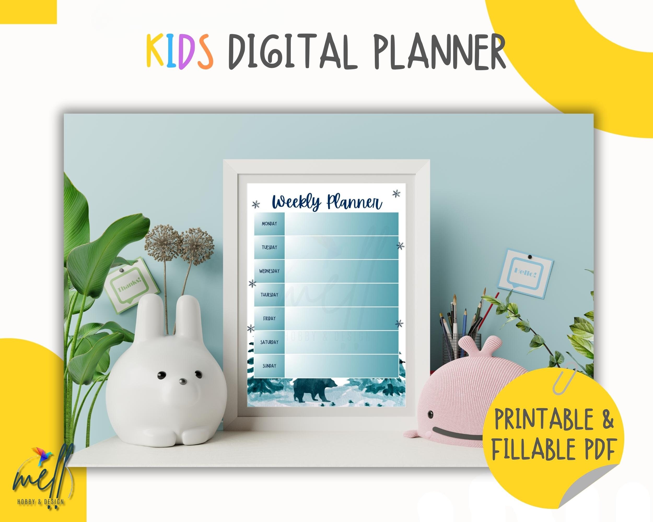 Cute Seasons Weekly Planner | Printable Planner for Kids | Instant ...