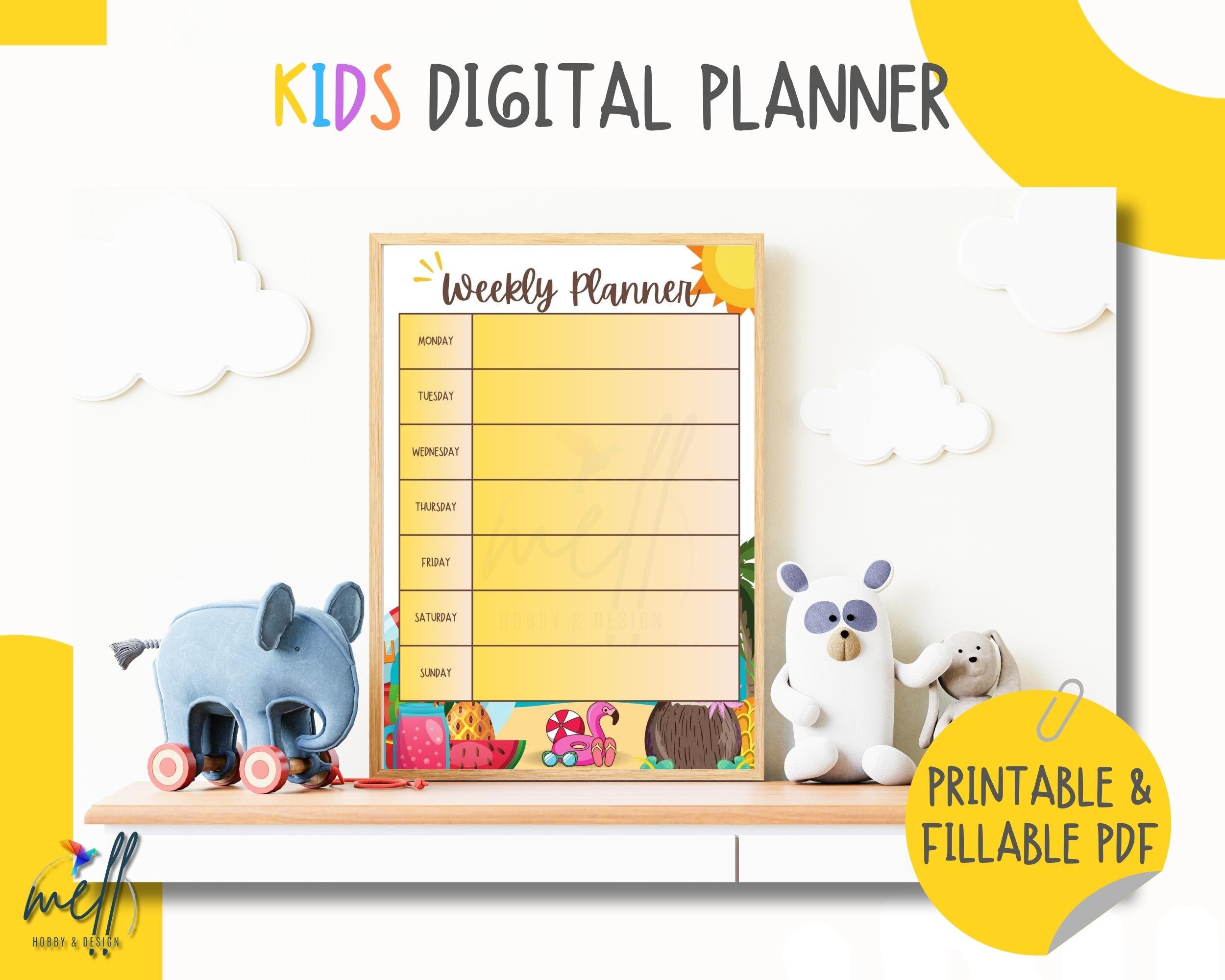 Cute Seasons Weekly Planner Printable Planner for Kids Instant Download ...