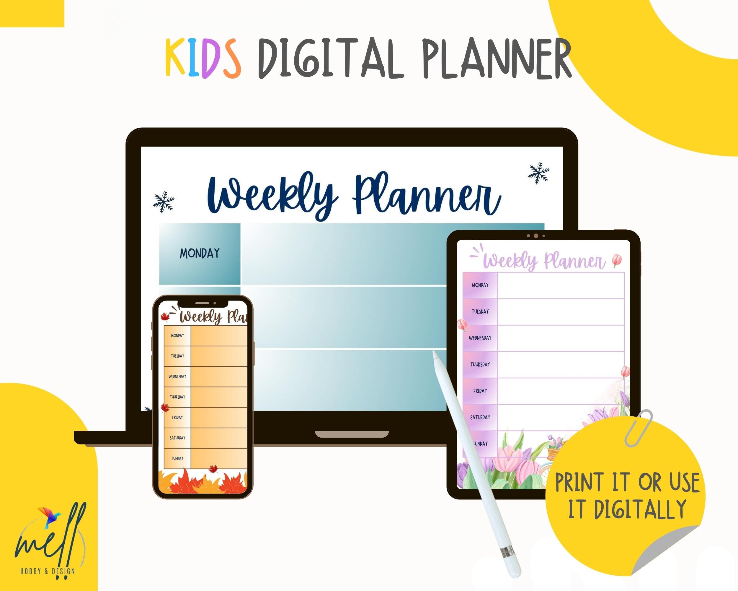 Cute Seasons Weekly Planner | Printable Planner for Kids | Instant ...