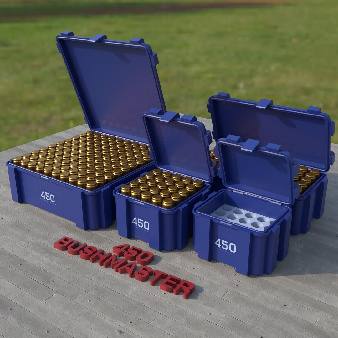 Digital STL File ABOX Ammo Box 450 Bushmaster Ammunition Storage Ammo ...