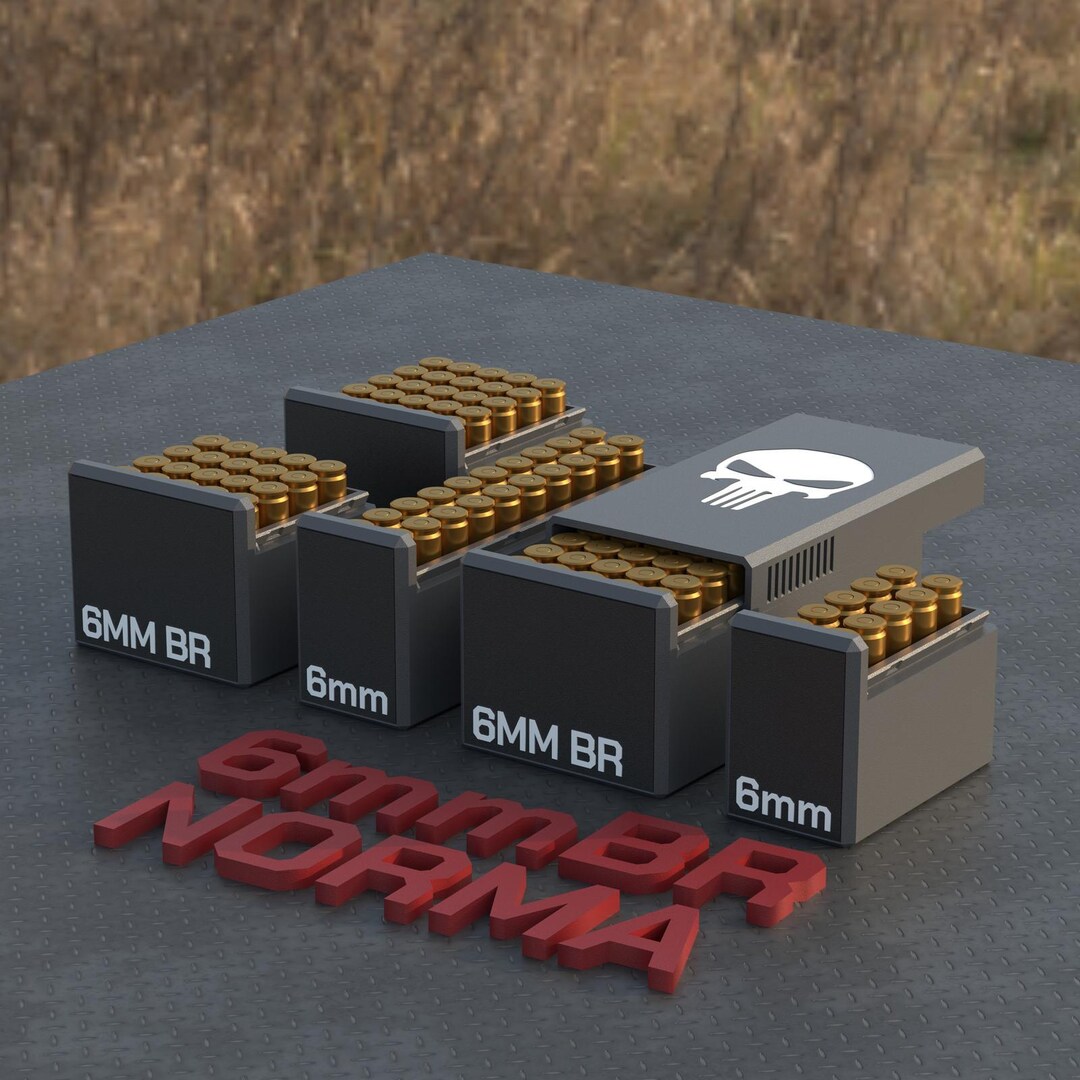 Digital STL File Ammo Box 6mm BR Norma Ammunition Storage Ammo Crate ...
