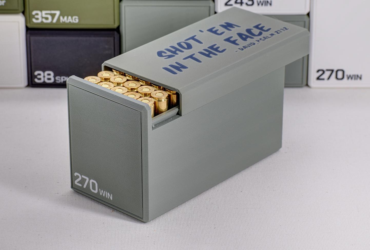 Digital STL File Ammo Box 270 WIN Ammunition Storage Ammo Crate 270win ...