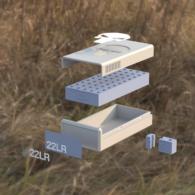 STL Ammo Box 22 LR Ammunition Storage Ammo Crate 22 LR Long Rifle - Etsy