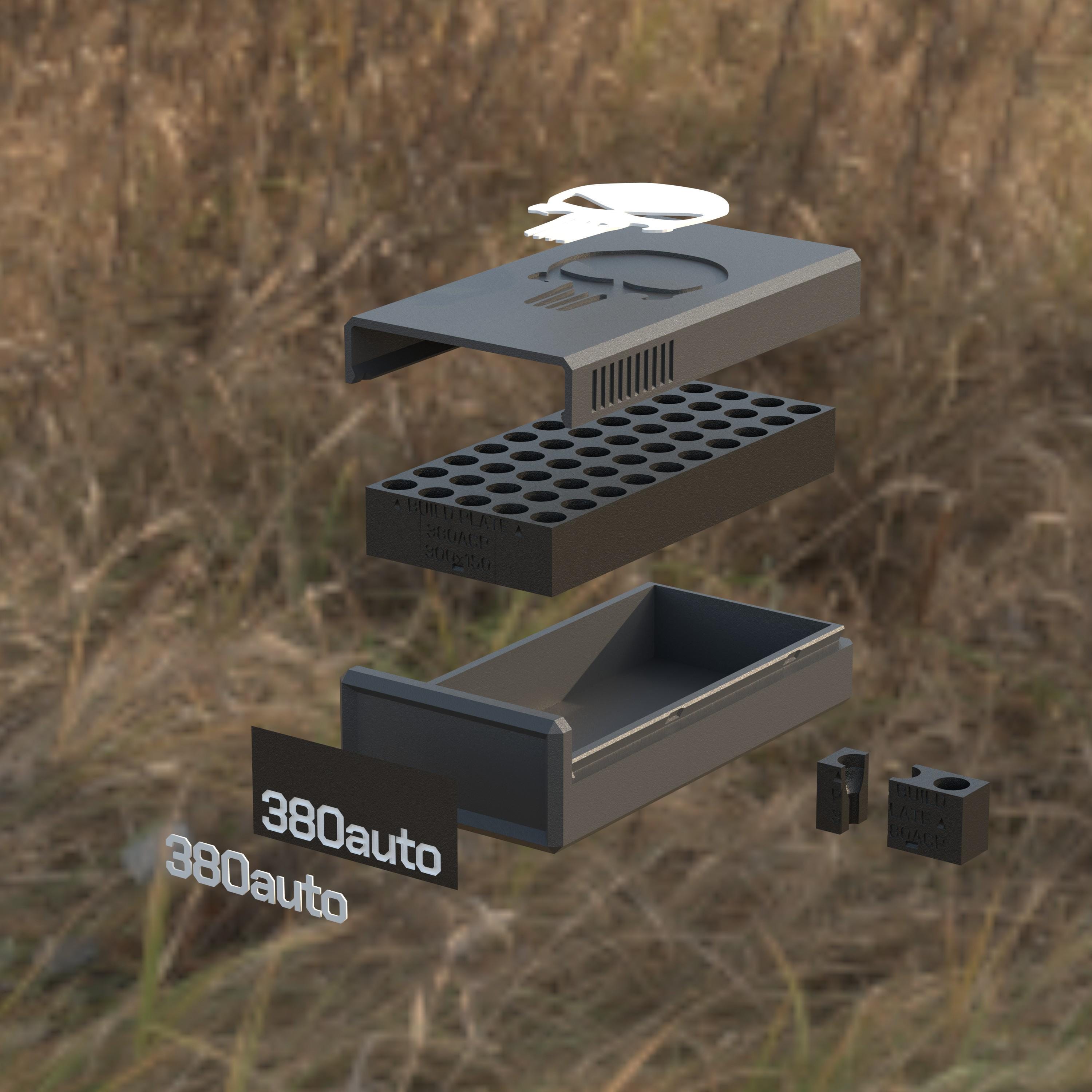 Digital STL File Ammo Box 380 ACP Ammunition Storage Ammo Crate 380 ...