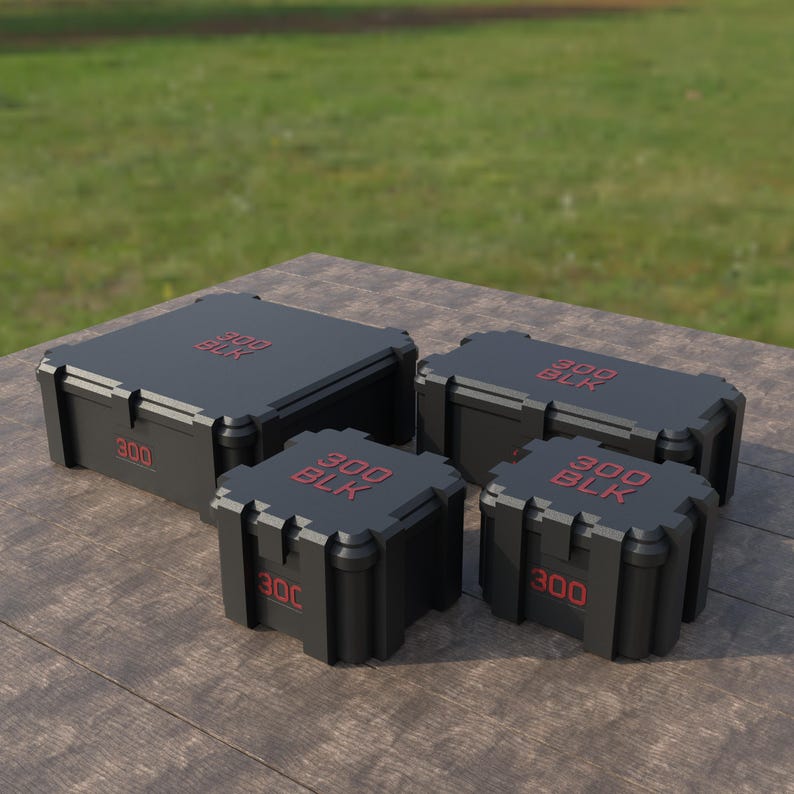 Digital STL File ABOX Ammo Box 300 BLK Ammunition Storage Ammo Crate ...