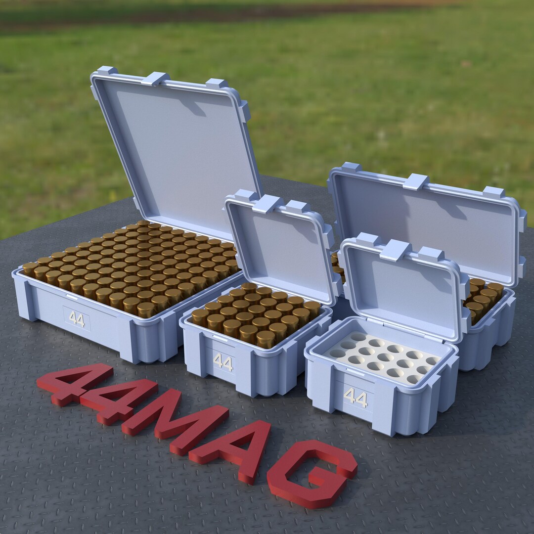 Digital STL File ABOX Ammo Box 44 Rem MAG Ammunition Storage Ammo Crate ...