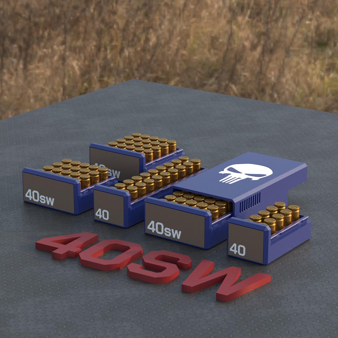 Digital STL File Ammo Box 40 SW Ammunition Storage Ammo Crate 40s&w ...