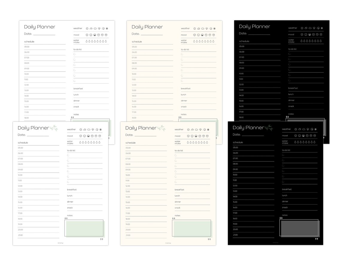 Printable Daily Planner | Digital Daily Planner | Day Planner Printable ...